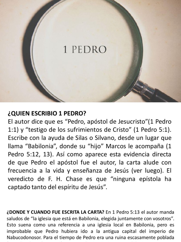 1 Pedro | PDF | San Pedro | Pablo el apóstol