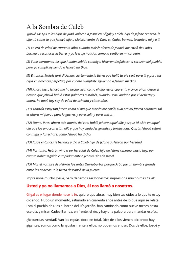 A La Sombra de Caleb | PDF | Moisés | Nephilim
