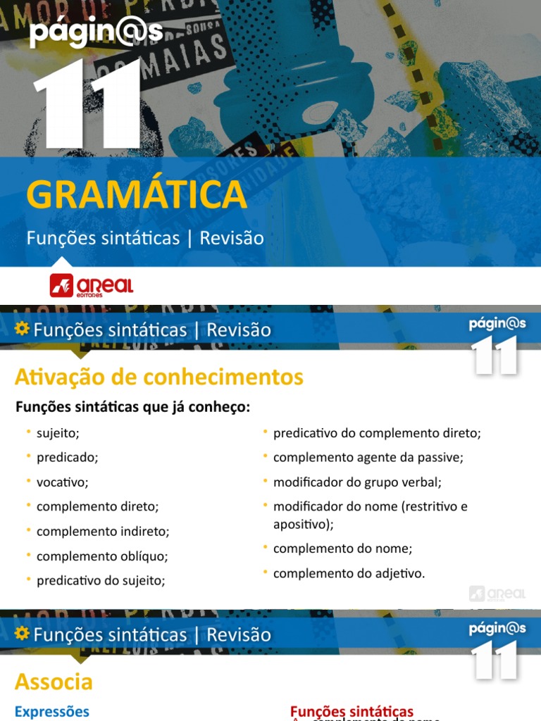 Ae Pag11 3 Funcoes Sintaticas | PDF