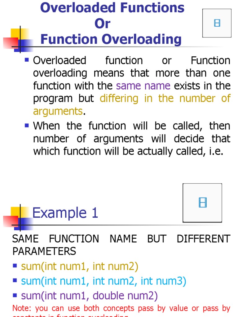 Lec-17 Overloading Functions | PDF | Parameter (Computer Programming) | Subroutine