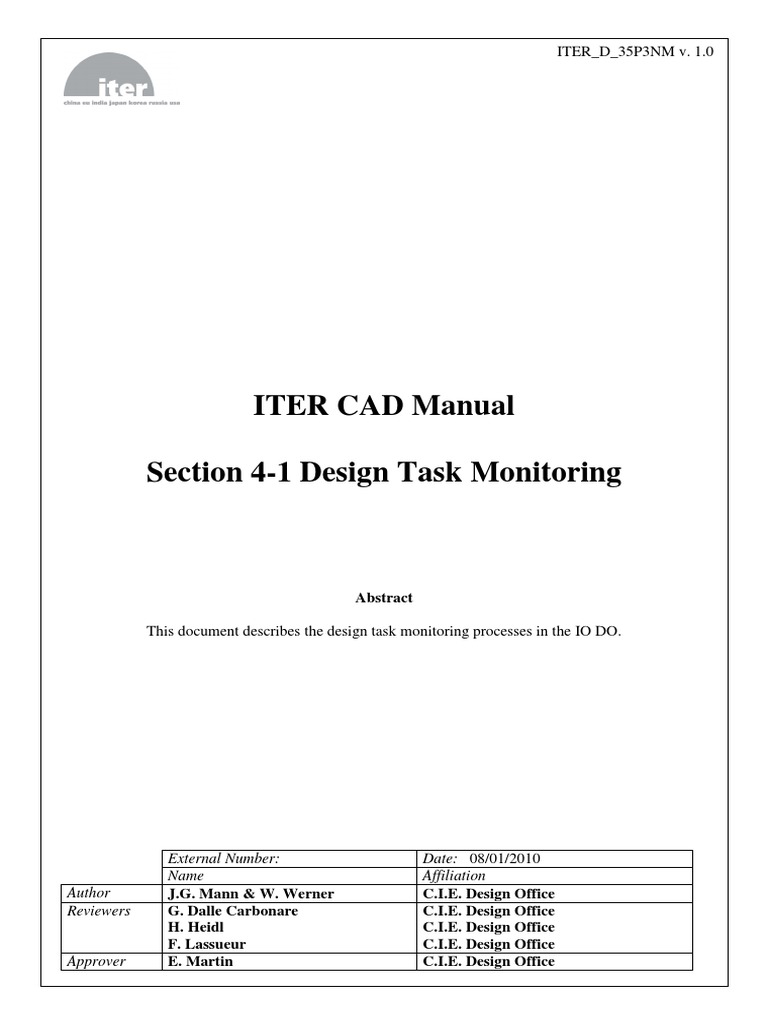 CAD Manual 04-1 Design Task Monitoring 35P3NM v1 0 | PDF | Computing ...