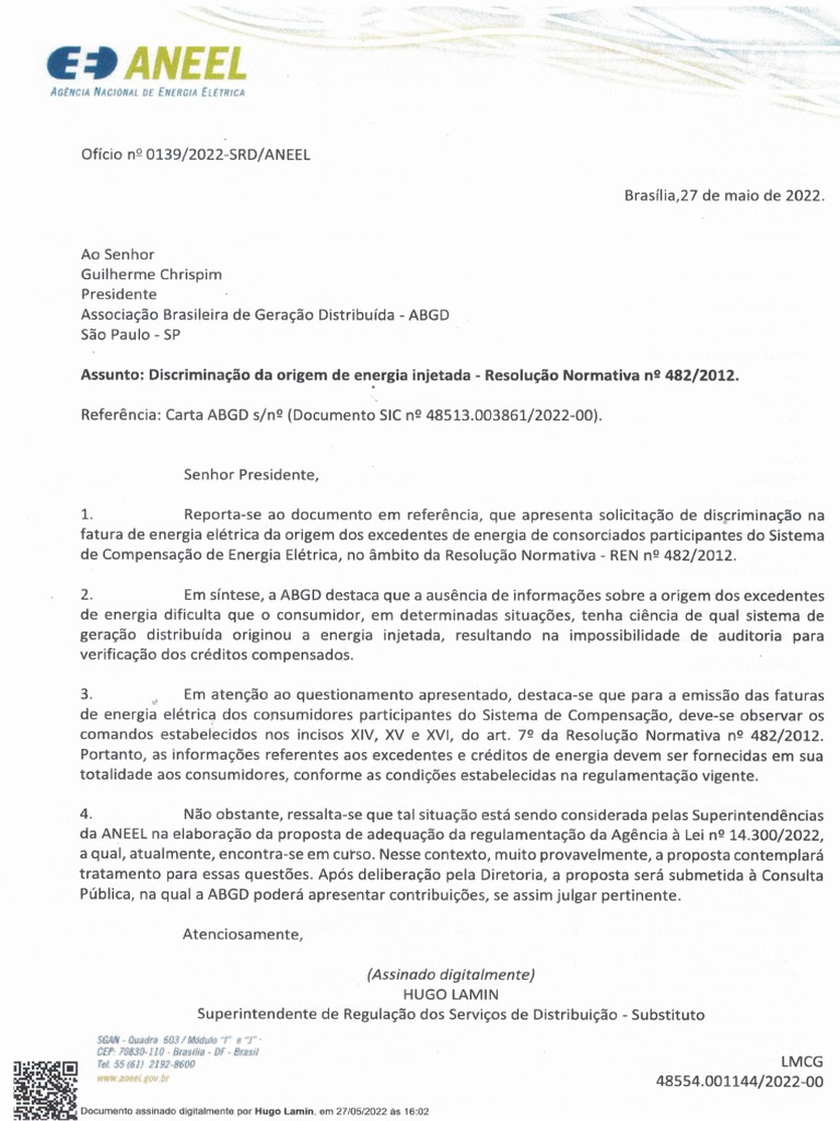 Oficio ANEEL | PDF