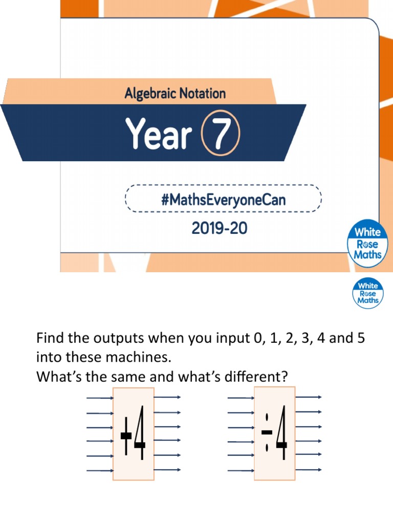 Year 7 Autumn 2 Algebraic Notation Exemplar Questions and Answers | PDF