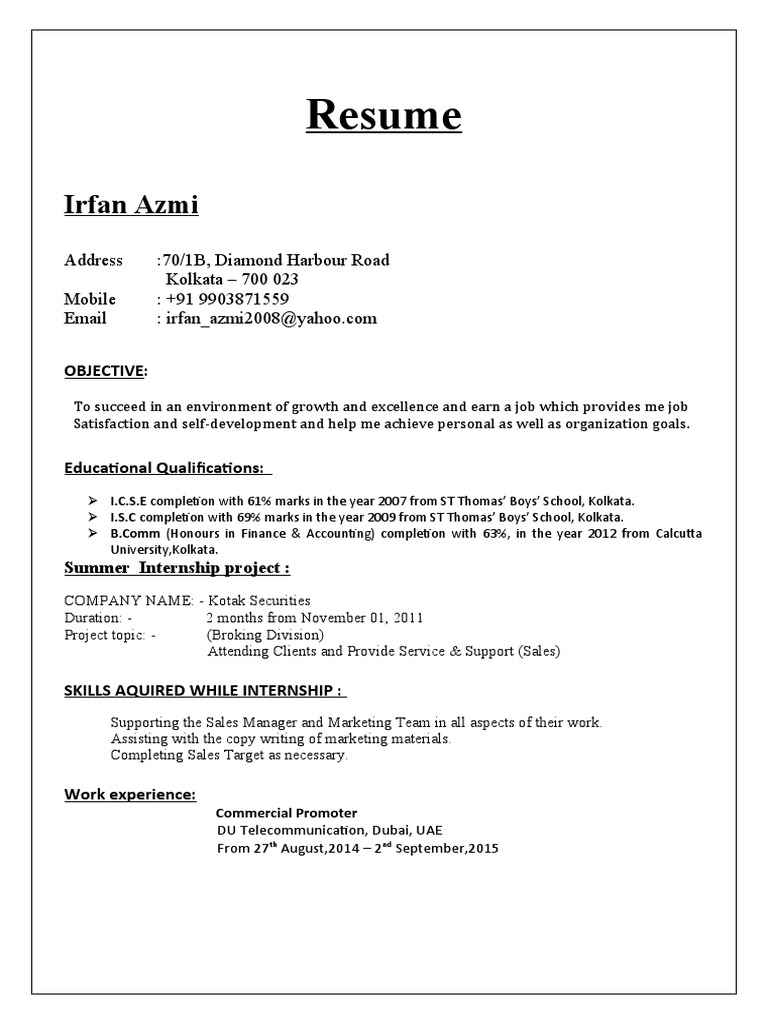 CV - Irfan - Data Entry | PDF | Internet | Computing