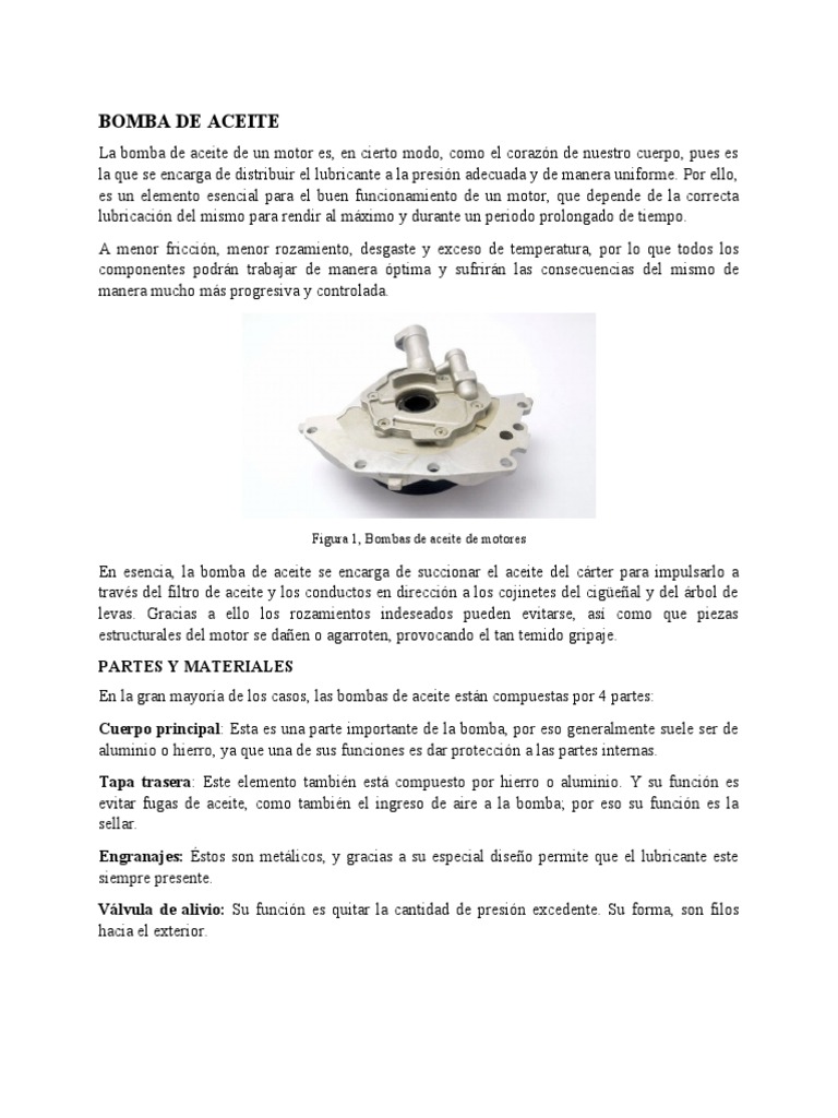 Partes de Motor | PDF | Rodamiento (Mecánico) | Bomba