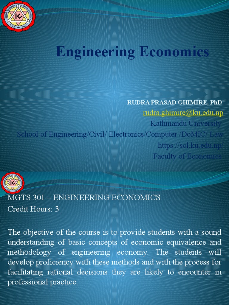 Engineering Economics Unit One | PDF | Microeconomics | Economics