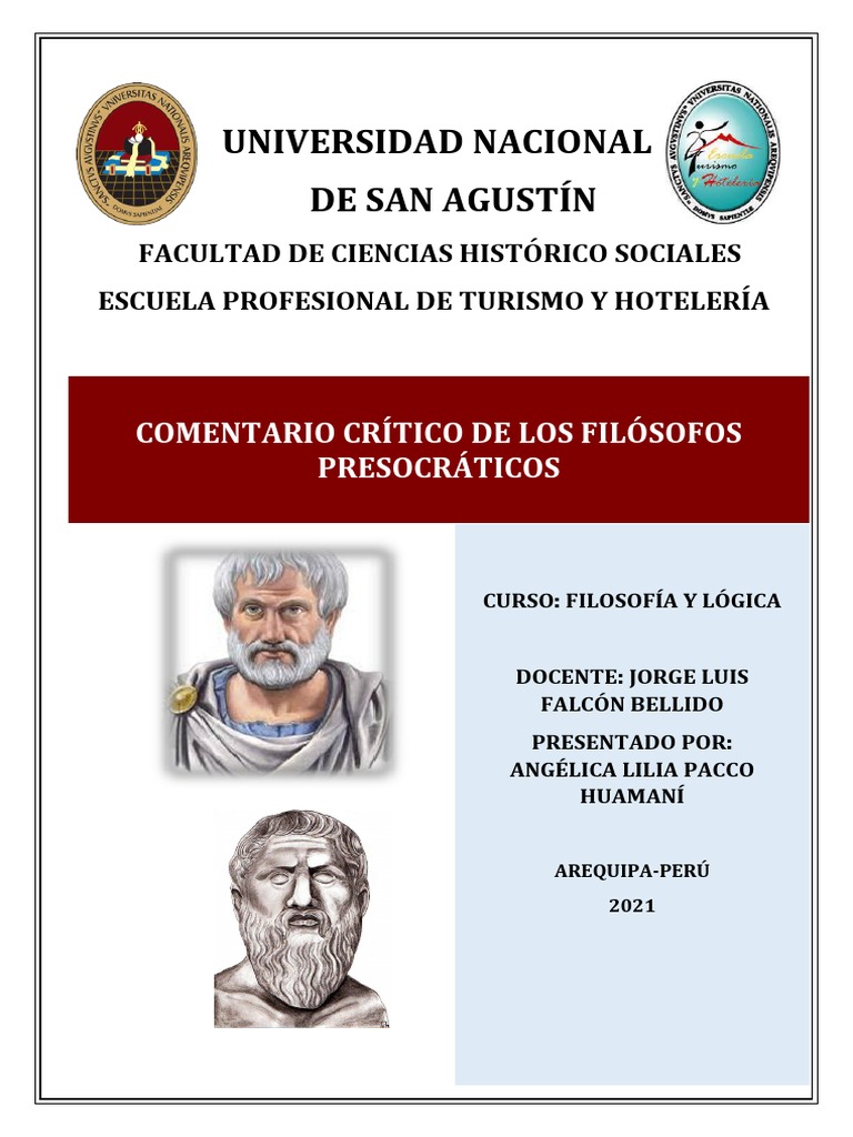 Filosofos Presocraticos | PDF | Agua | Teorías filosóficas