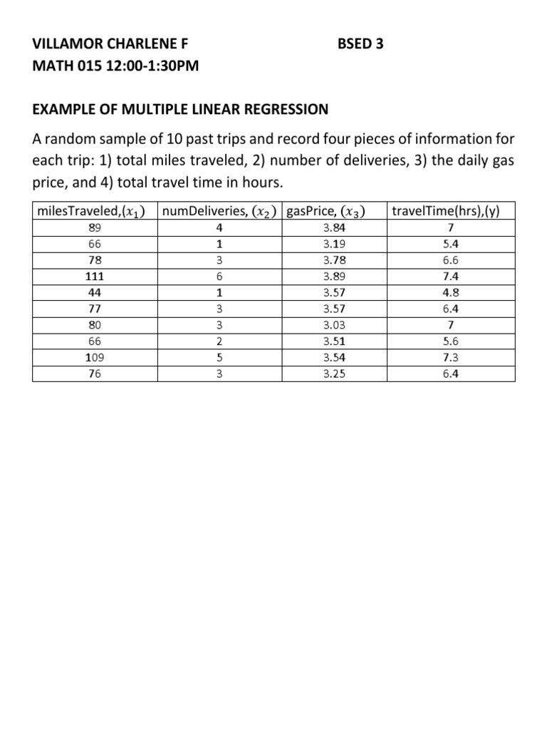 Multiple Linear Regression | PDF