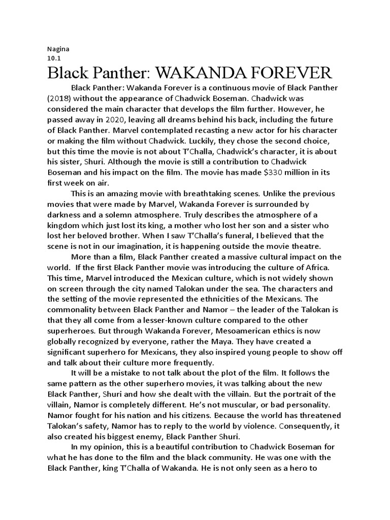 Black Panther Wakanda Forever | PDF