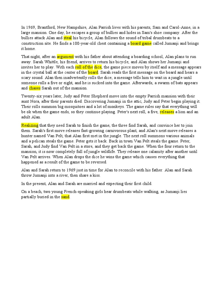 The Mysterious Board Game of Jumanji: How Four Children are Sucked into ...