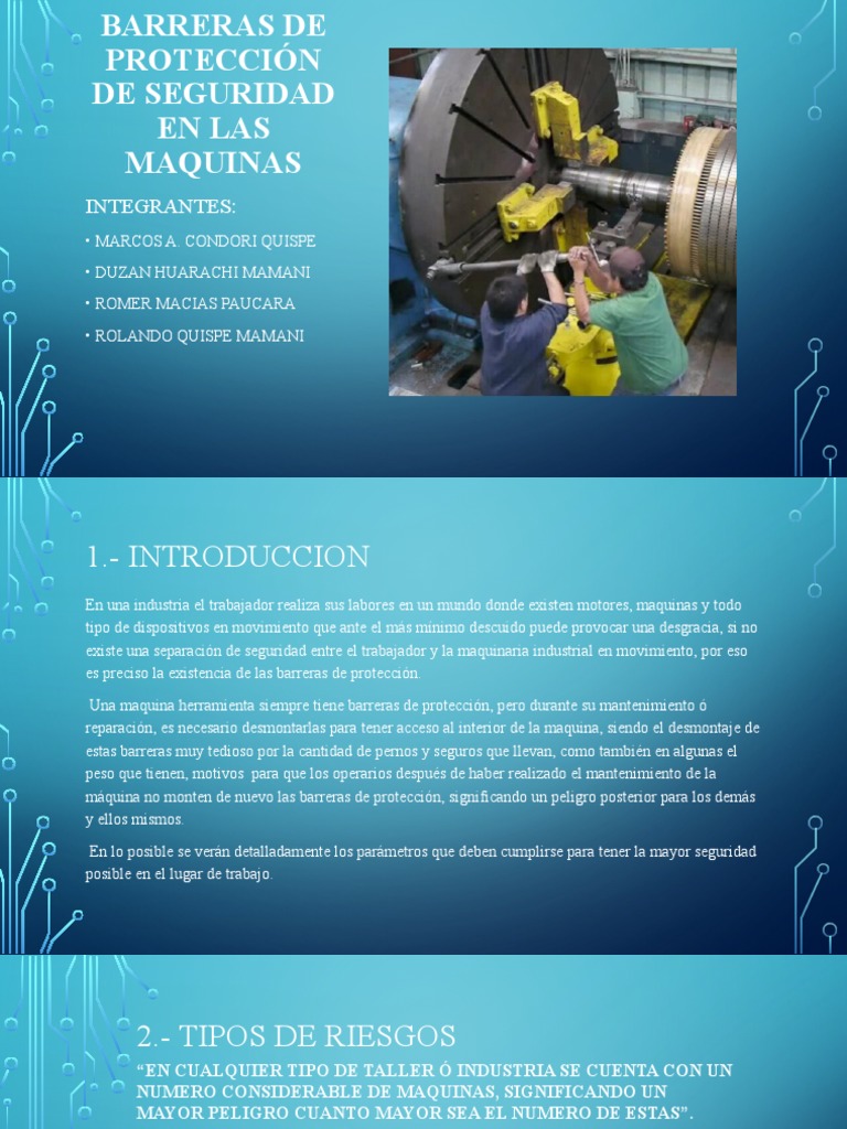 Barreras de Protección de Seguridad en Las Maquinas.. | PDF ...