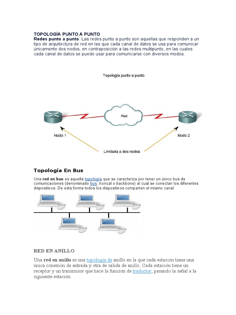Topologias de Red | PDF | Topología de la red | Red de computadoras