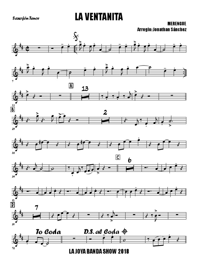 La Ventanita - Tenor Sax | PDF