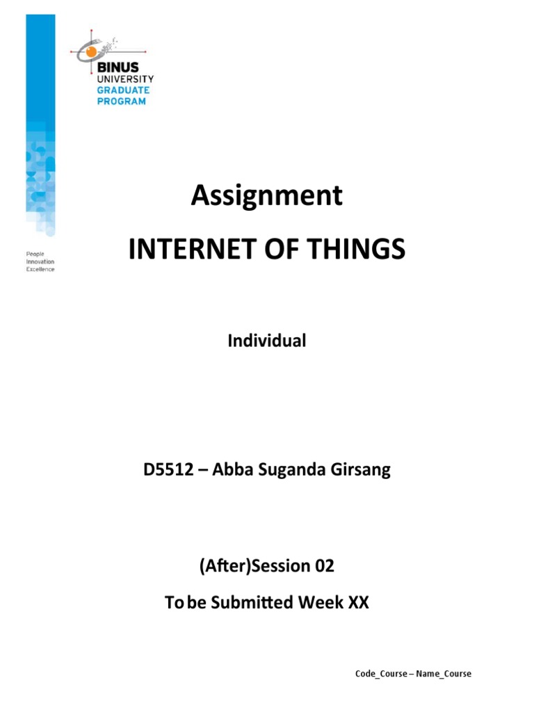 Assignment Internet of Things: Individual | PDF