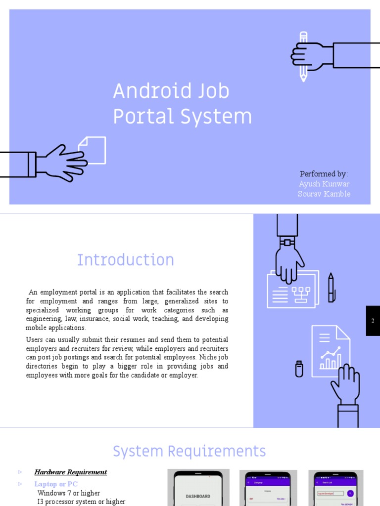 Android Job Portal System Overview | PDF | Recruitment | Android ...