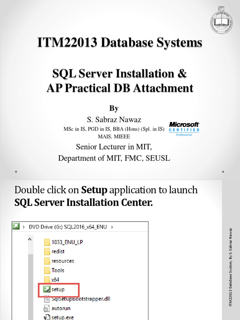 Chapter 04 I SQL Server Installation 2019 | PDF | Databases | Microsoft Sql Server