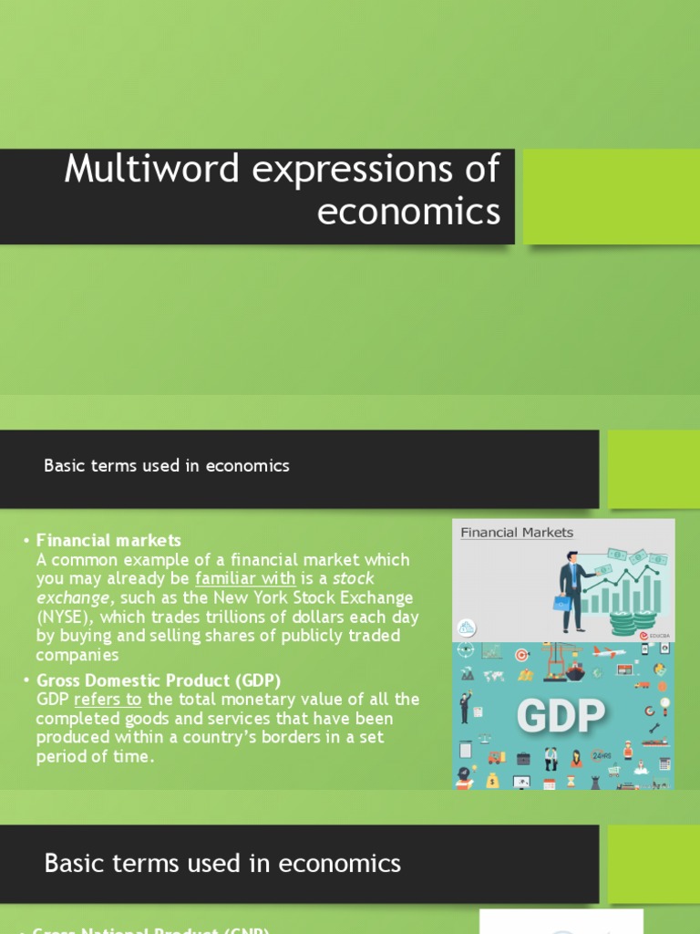 Multiword Expressions of Economics | PDF | Inflation | Gross Domestic Product