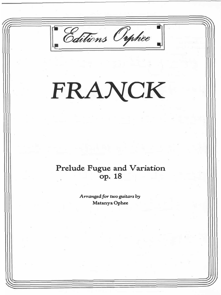 Cesar Franck Prelude Fugue Et Variation Voie 1 | Descargar gratis PDF ...