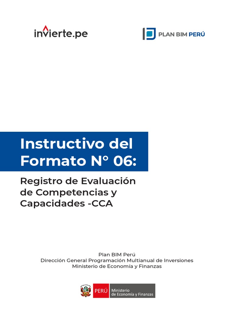 BIM Instructivo Formato 6 RD 005-2021-EF-63.01 | Descargar gratis PDF | Evaluación | Gestión de ...