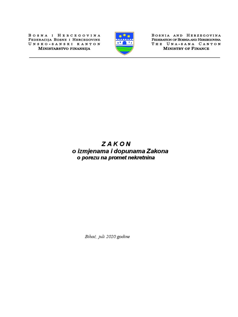 Zakon o Porezu Na Promet Nekretnina | PDF