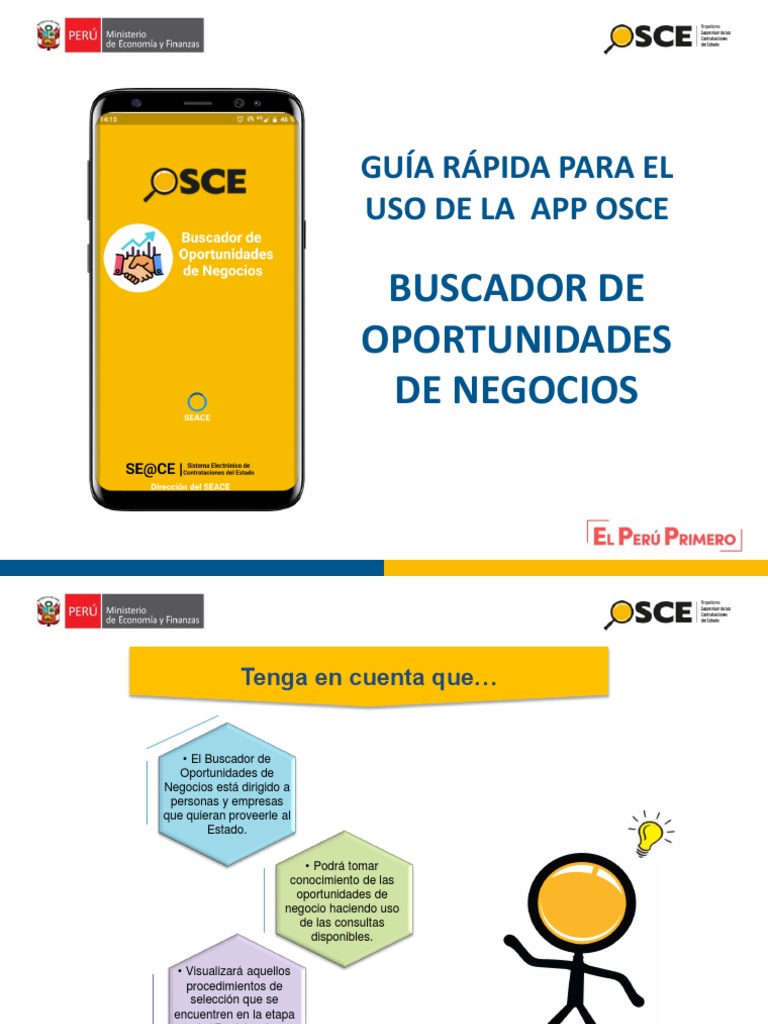 Guía Rápida - App OSCE Del Nuevo Módulo Oportunidades de Negocio PDF ...