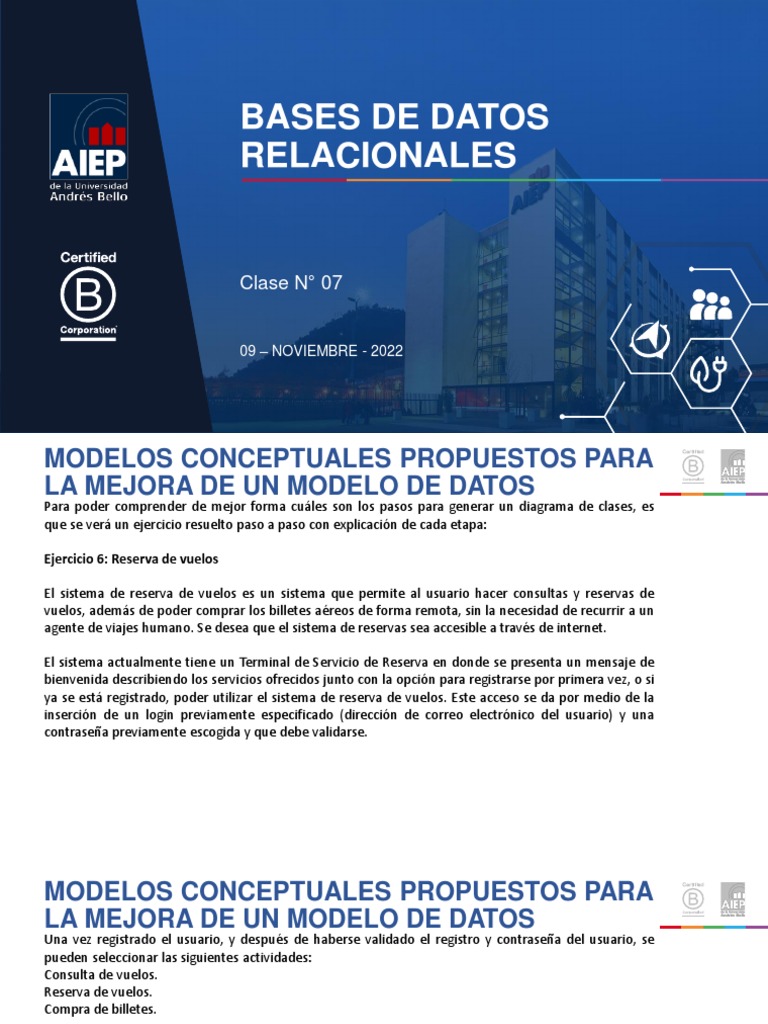 Modelo de datos para un sistema de reserva de vuelos | PDF | Bases de datos | Base de datos ...
