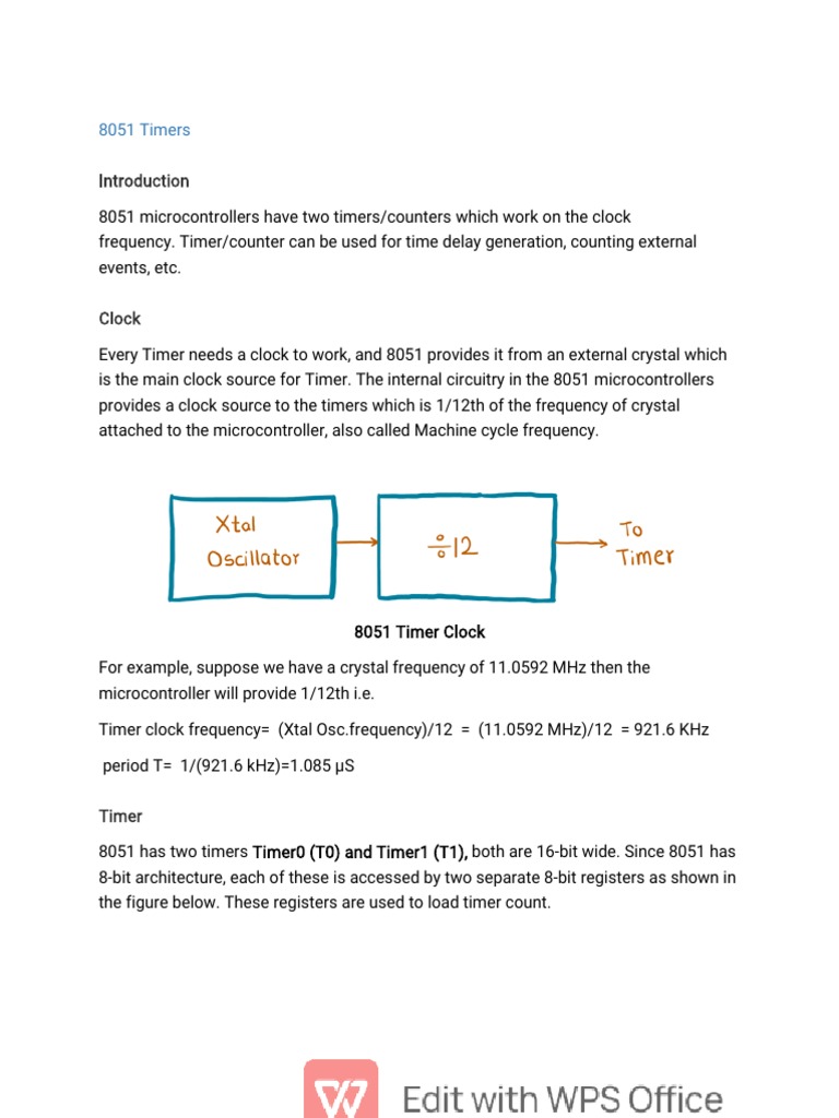 8051 Timers | PDF | Microcontroller | Digital Electronics
