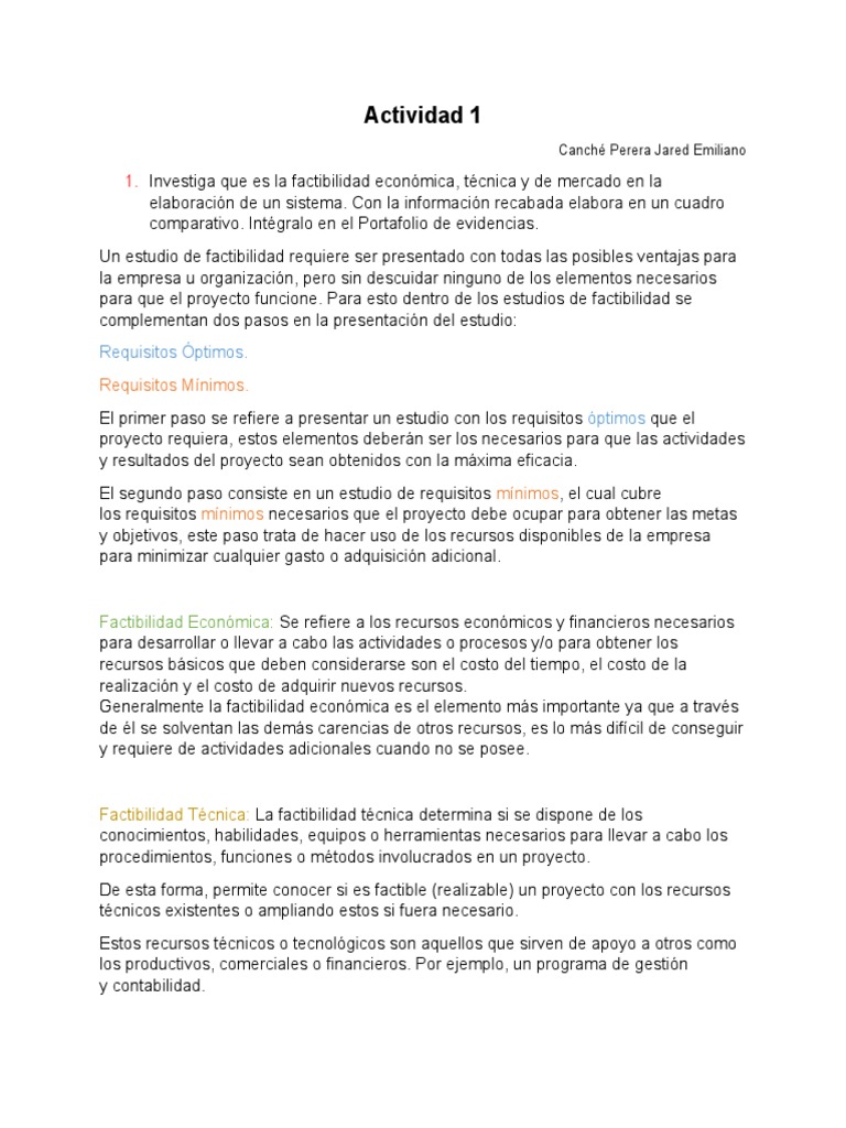 Factibilidad Económica | PDF | Mercado (economía) | Estudio de factibilidad