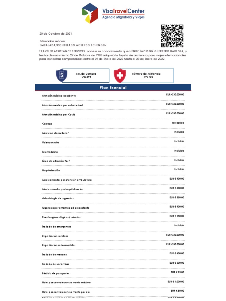 Seguro Viajero | PDF | Ciencias de la Salud | Servicios públicos