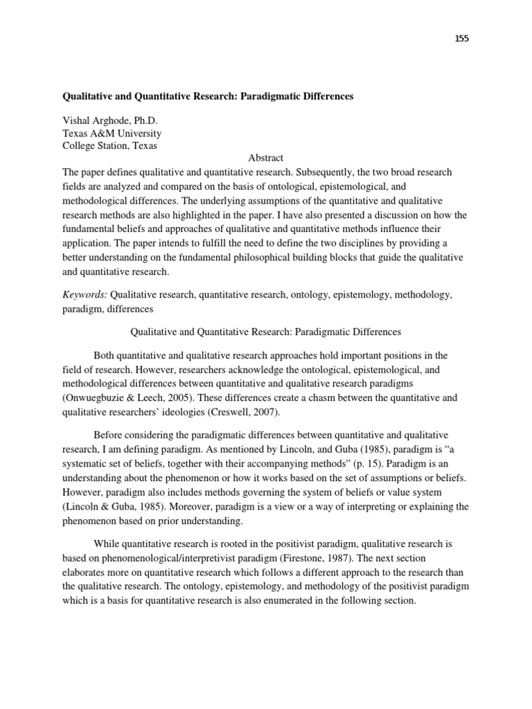 Arghode 2012 GEJ | PDF | Positivism | Quantitative Research