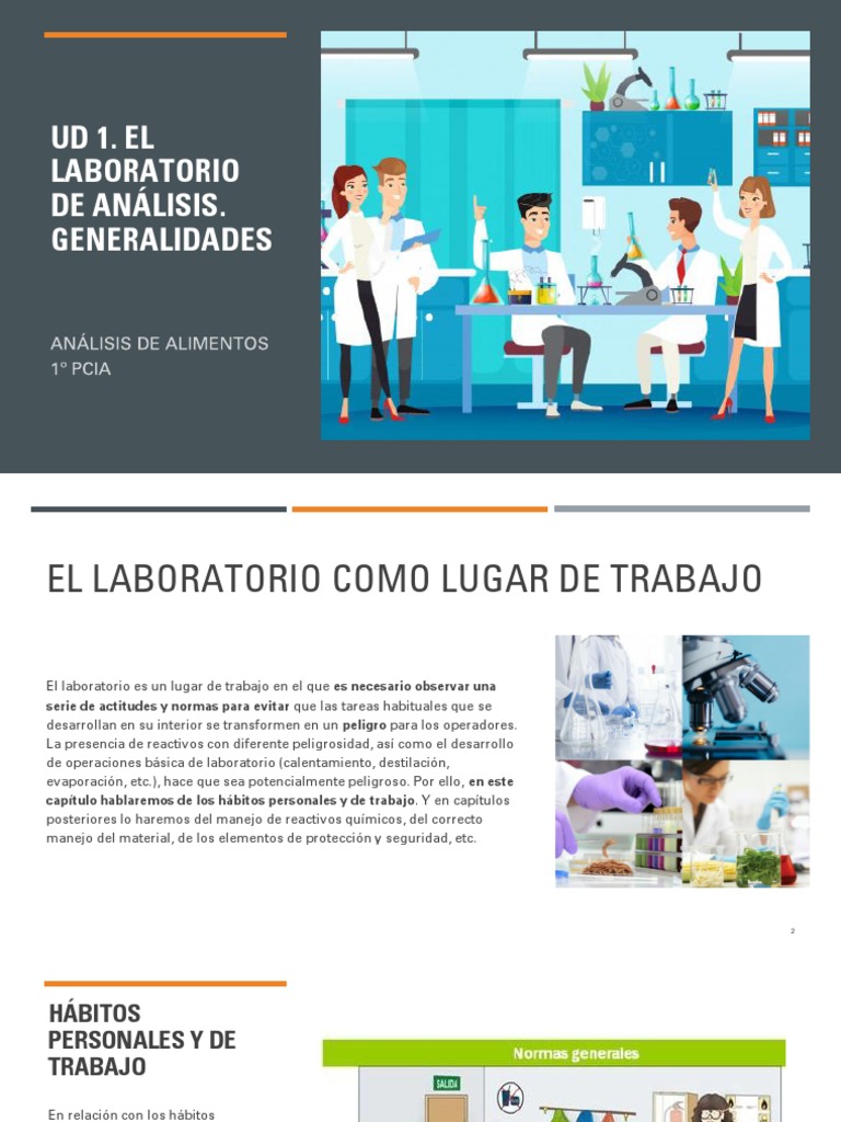 UD 1. El Laboratorio de Análisis. Generalidades | PDF | Laboratorios