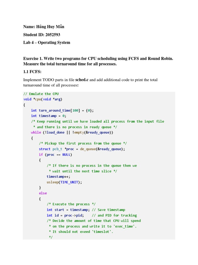 Lab4 2052593 HongHuyMan PDF | PDF | Computer Programming | Information Age