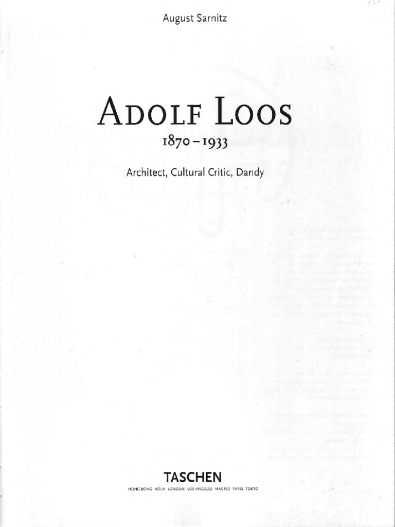Adolf Loos - Poor Little Rich Man | PDF