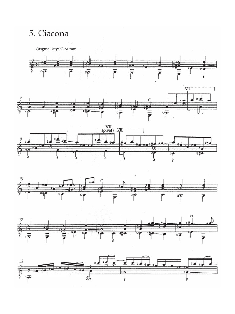 S.L.Weiss Ciacona | PDF