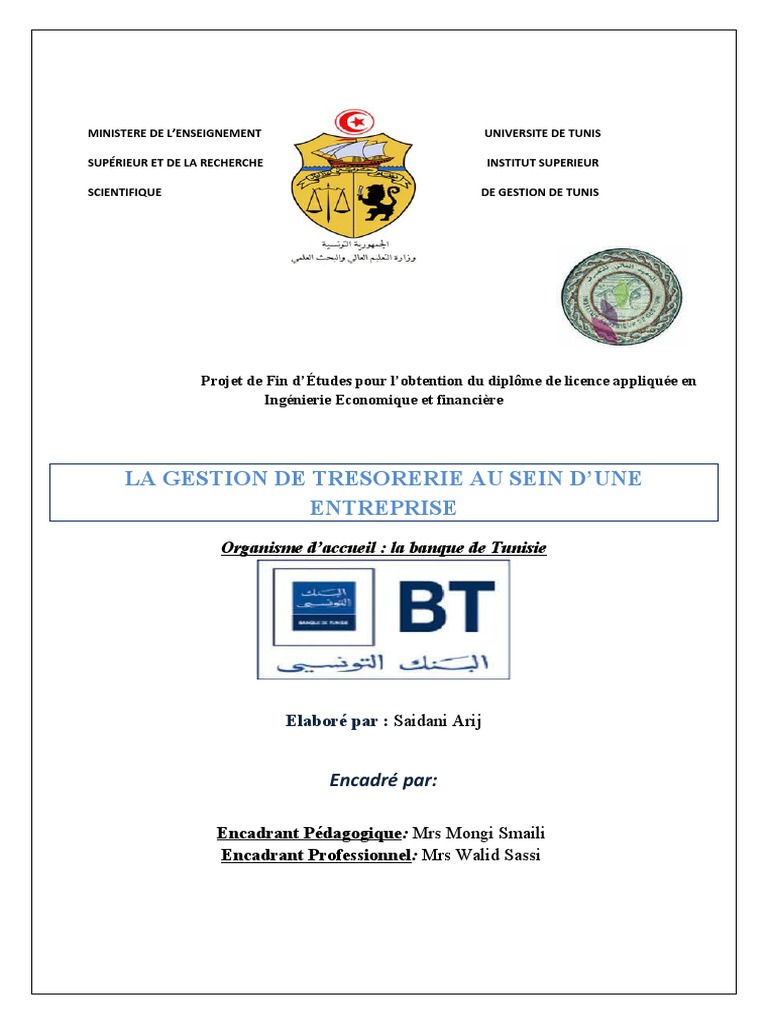 Gestion de Trésorerie en Entreprise | PDF | Bilan comptable | Fonds de roulement