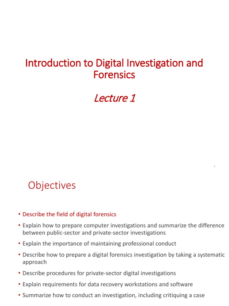 Module 1 - Introduction To Digital Investigation and Forensics | PDF | Computer Forensics ...