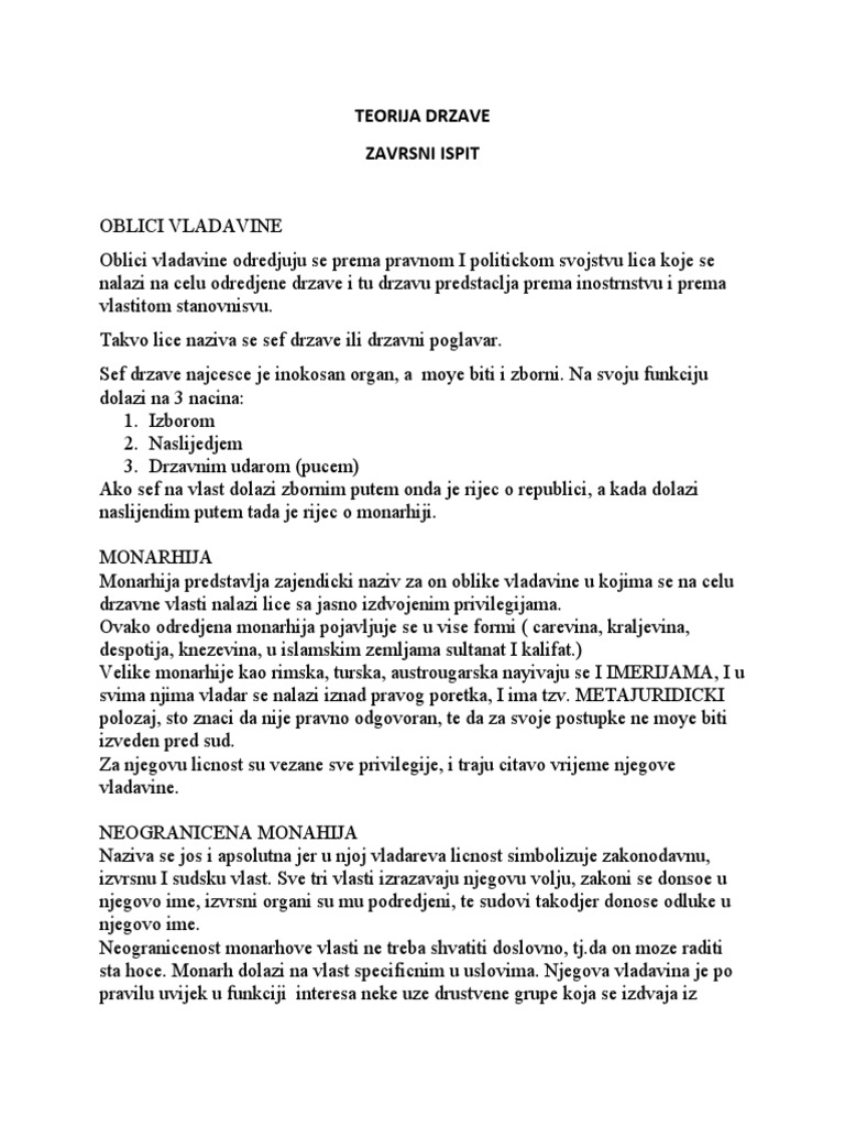 Teorija Drzave | PDF