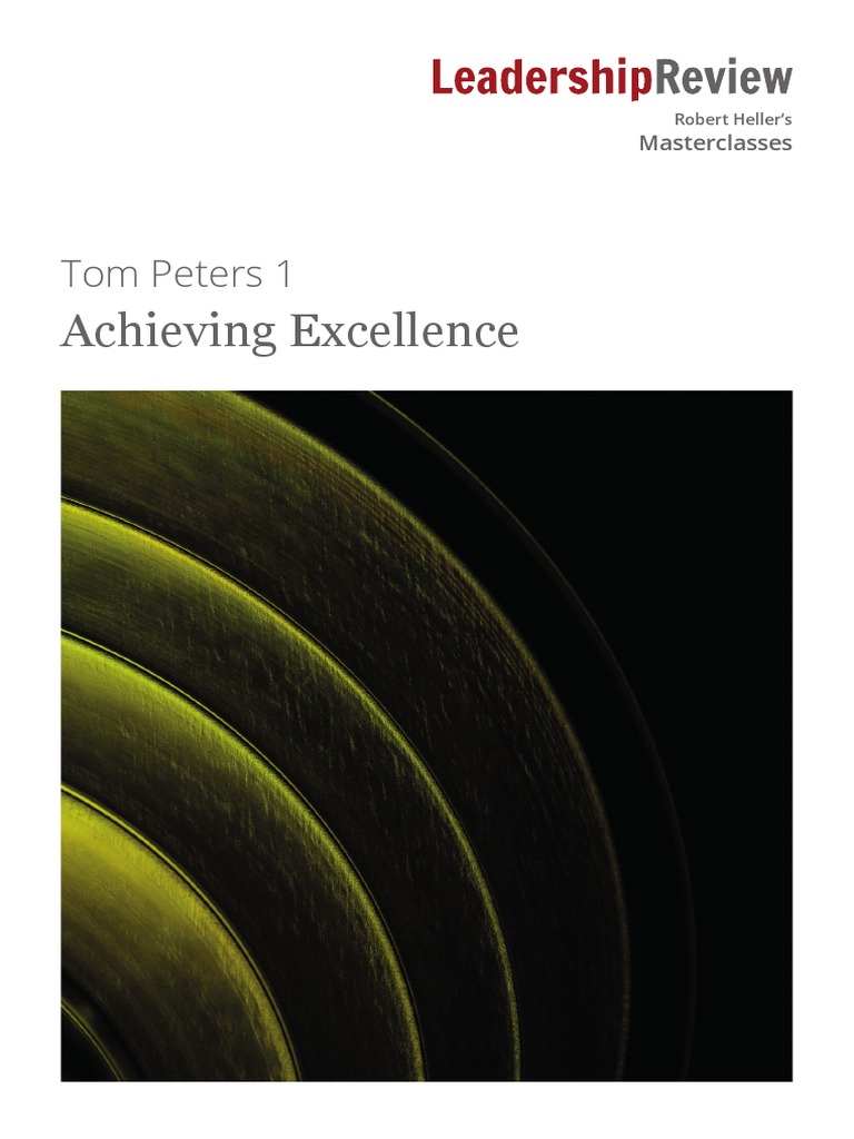 Tom Peters Masterclass 1 | PDF | Leadership | Innovation