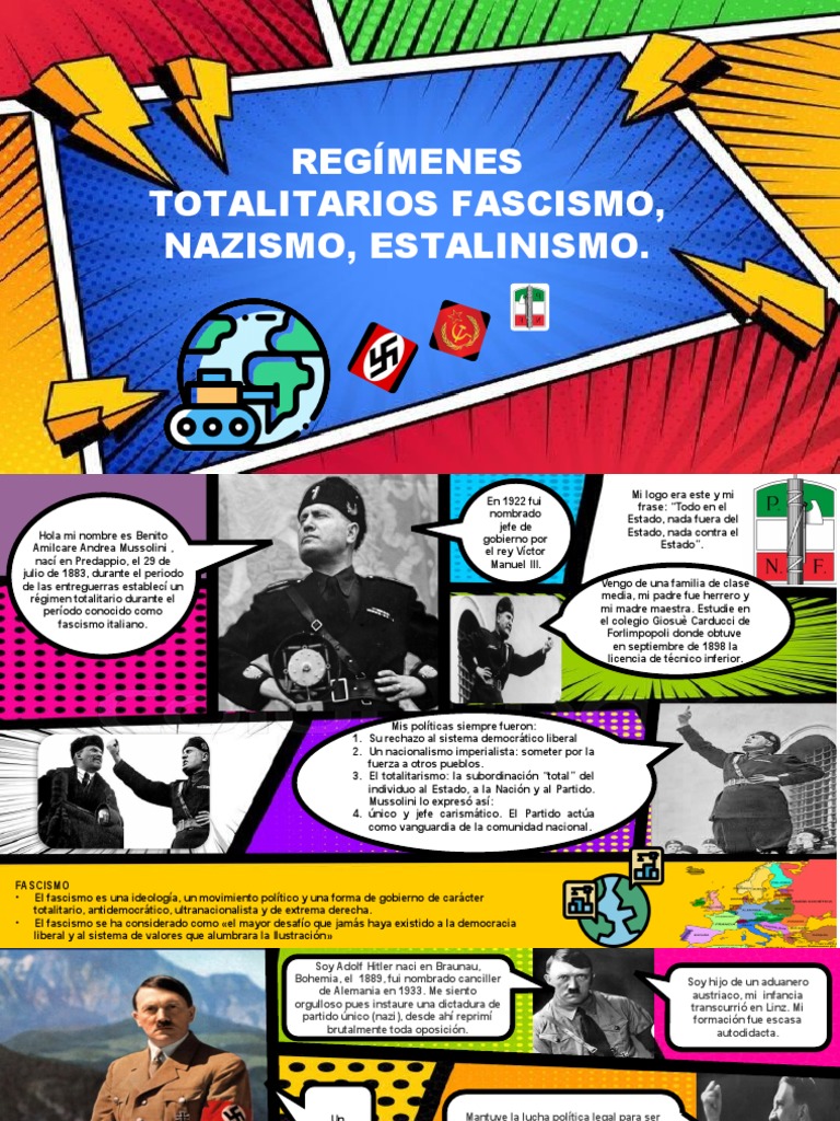 REGÍMENES TOTALITARIOS FASCISMO, NAZISMO, ESTALINISMO. Historieta | PDF ...