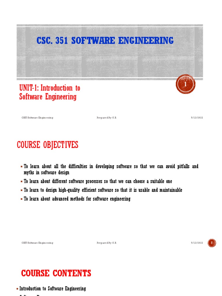 UNIT-1 Introduction To Software Engineering | PDF | Computer Science | System