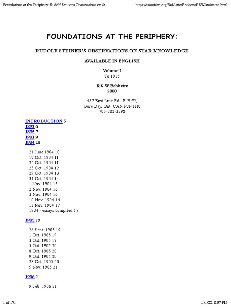 Rudolf Steiner's Observations on Stars and Astronomy | PDF | Thought ...