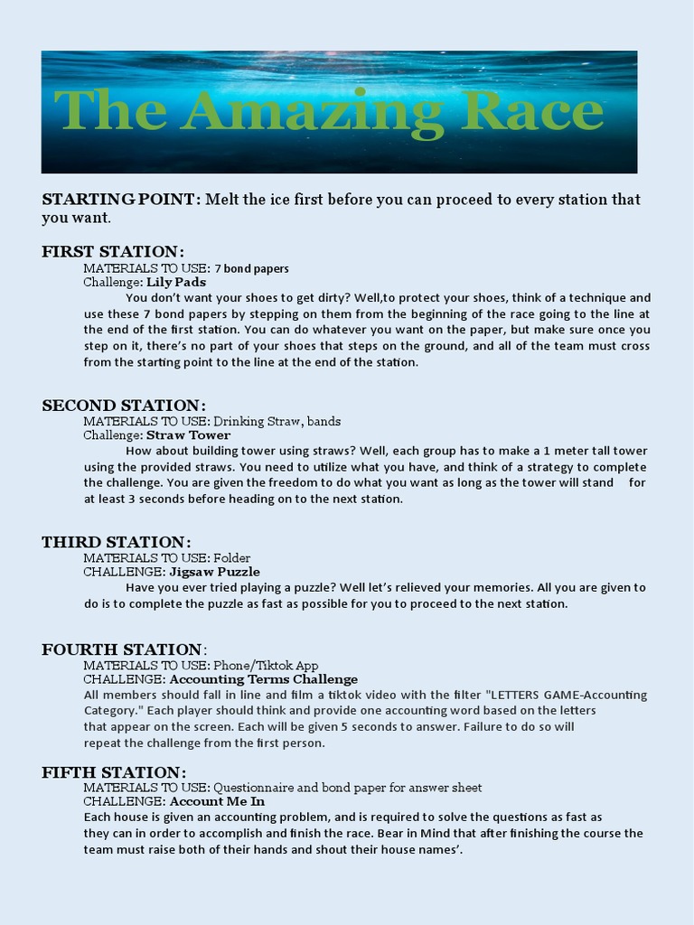 Amazing Race 2 | PDF