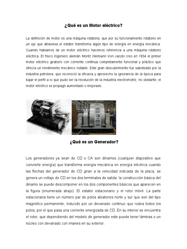 Motor Síncrono Monofásico: Definición y Uso | PDF | Generador eléctrico ...