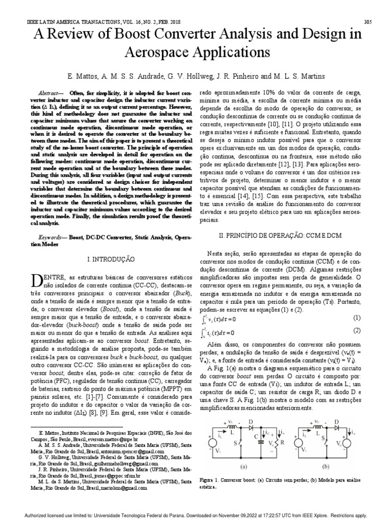 A Review of Boost Converter Analysis and Design in Aerospace ... A Review of Boost Converter Analysis and Design in Aerospace ...