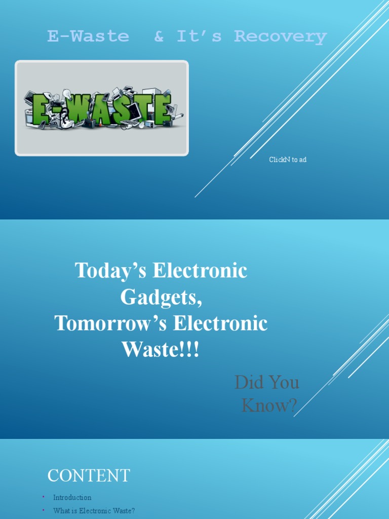 E Waste | PDF | Home & Garden