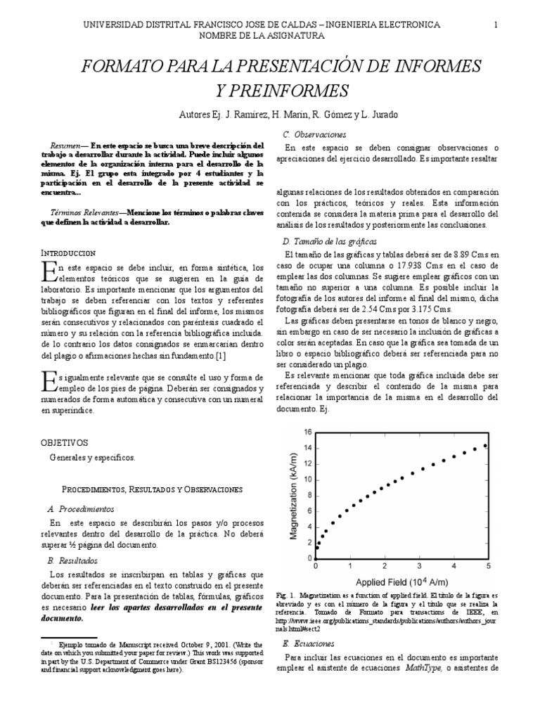 Plantilla Ieee | PDF | Electromagnetismo | Science