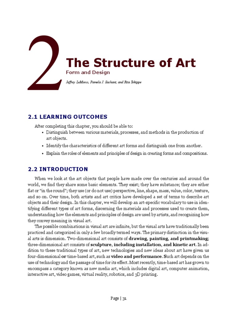 Chapter 2 The Structure of Art | PDF | Printmaking | Paintings
