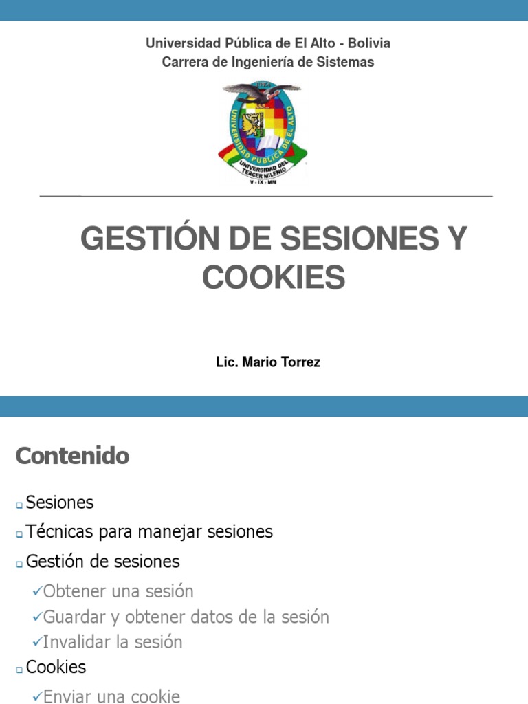 06 Sesiones y Cookies | PDF | Cookie HTTP | Protocolo de Transferencia de Hipertexto