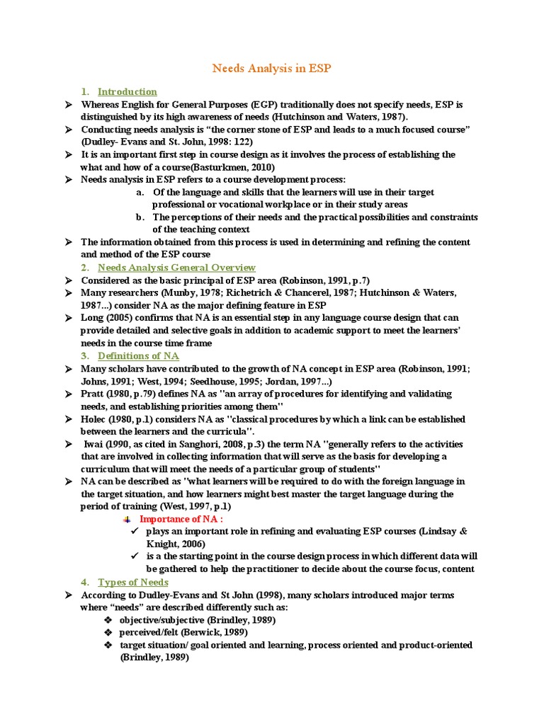 Esp Summary Pdf Learning Curriculum