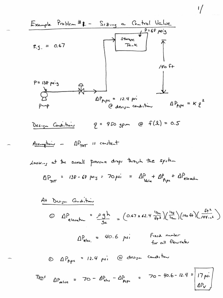 Chapter 9 - Valve Sizing Example | PDF